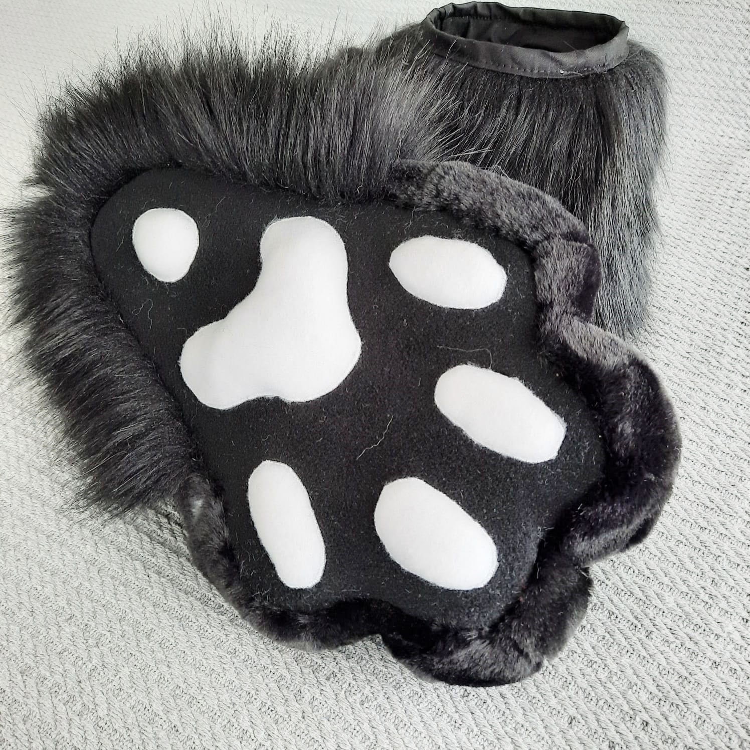 Black Furry Feet Paws.black Puffy and Fluffy Fur Paw Feet With - Etsy