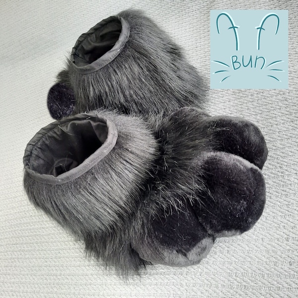 Black and White Fursuit Feetpaws - Etsy