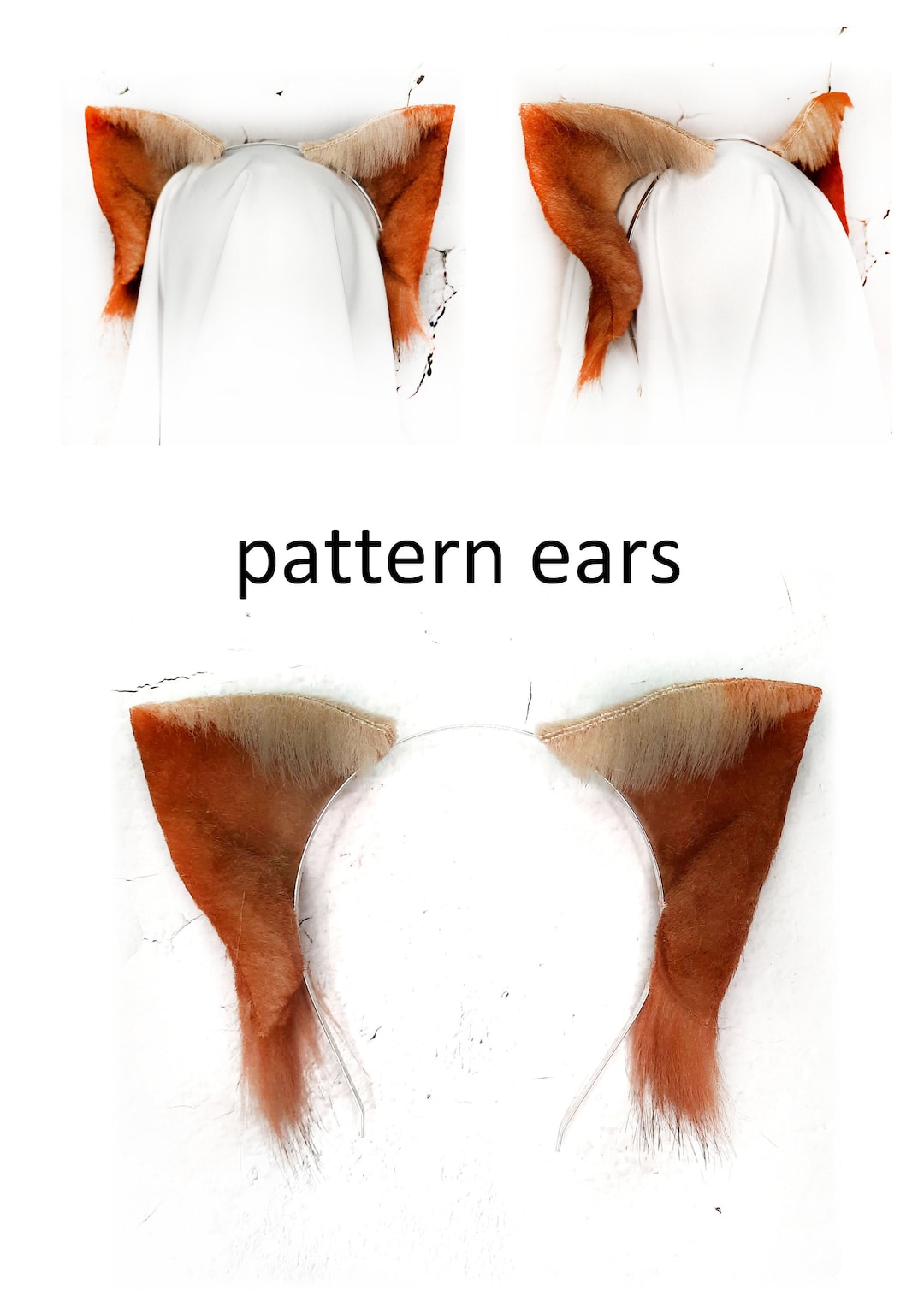 Pattern Ears, Step-by-step Instructions for Making Ears - Etsy