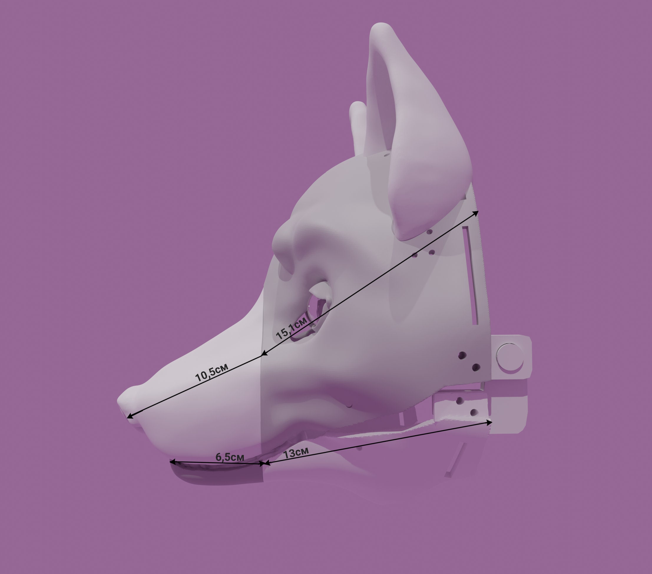 3d Realistic Fox Head Model - Etsy