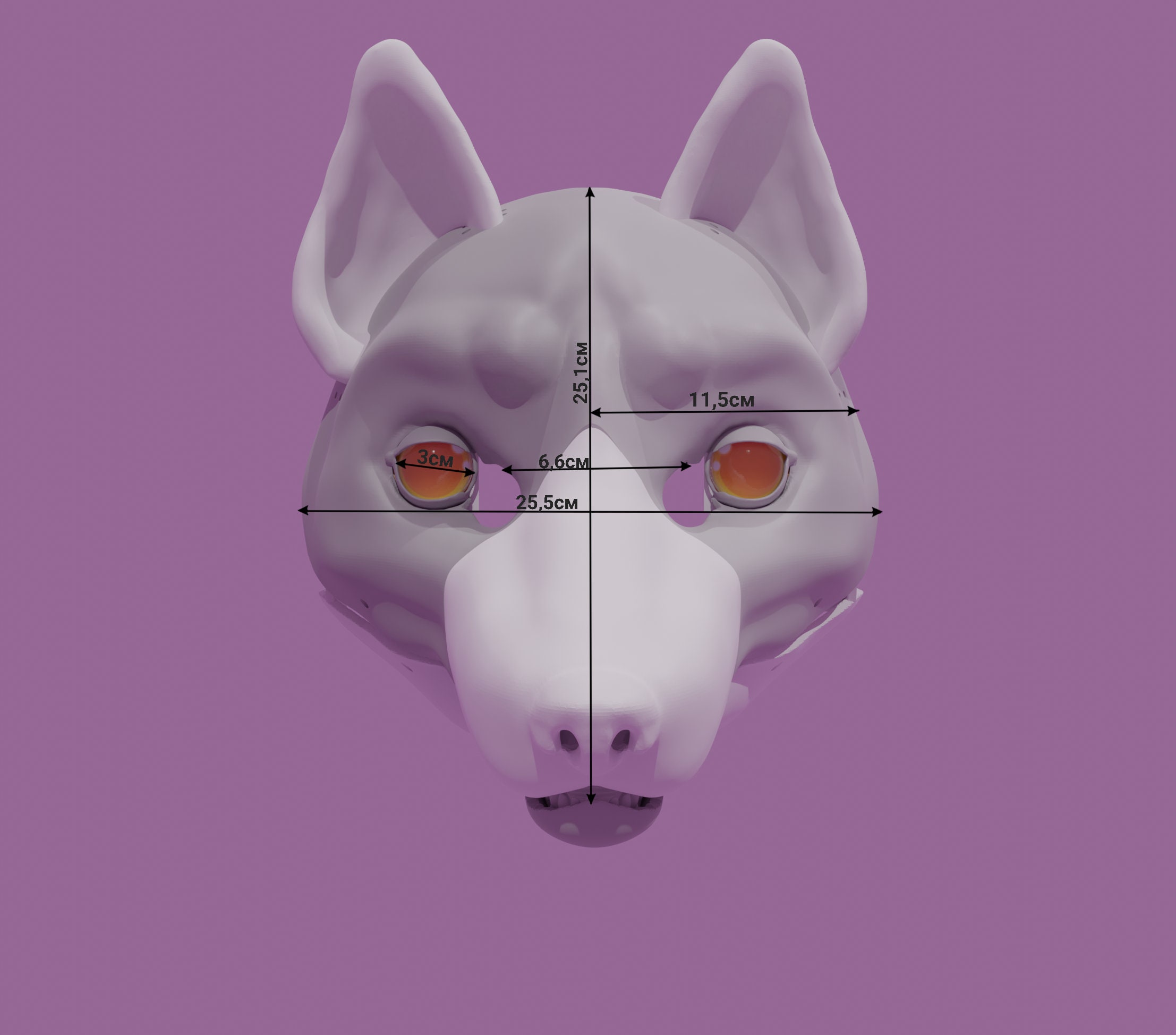 3d Realistic Fox Head Model - Etsy