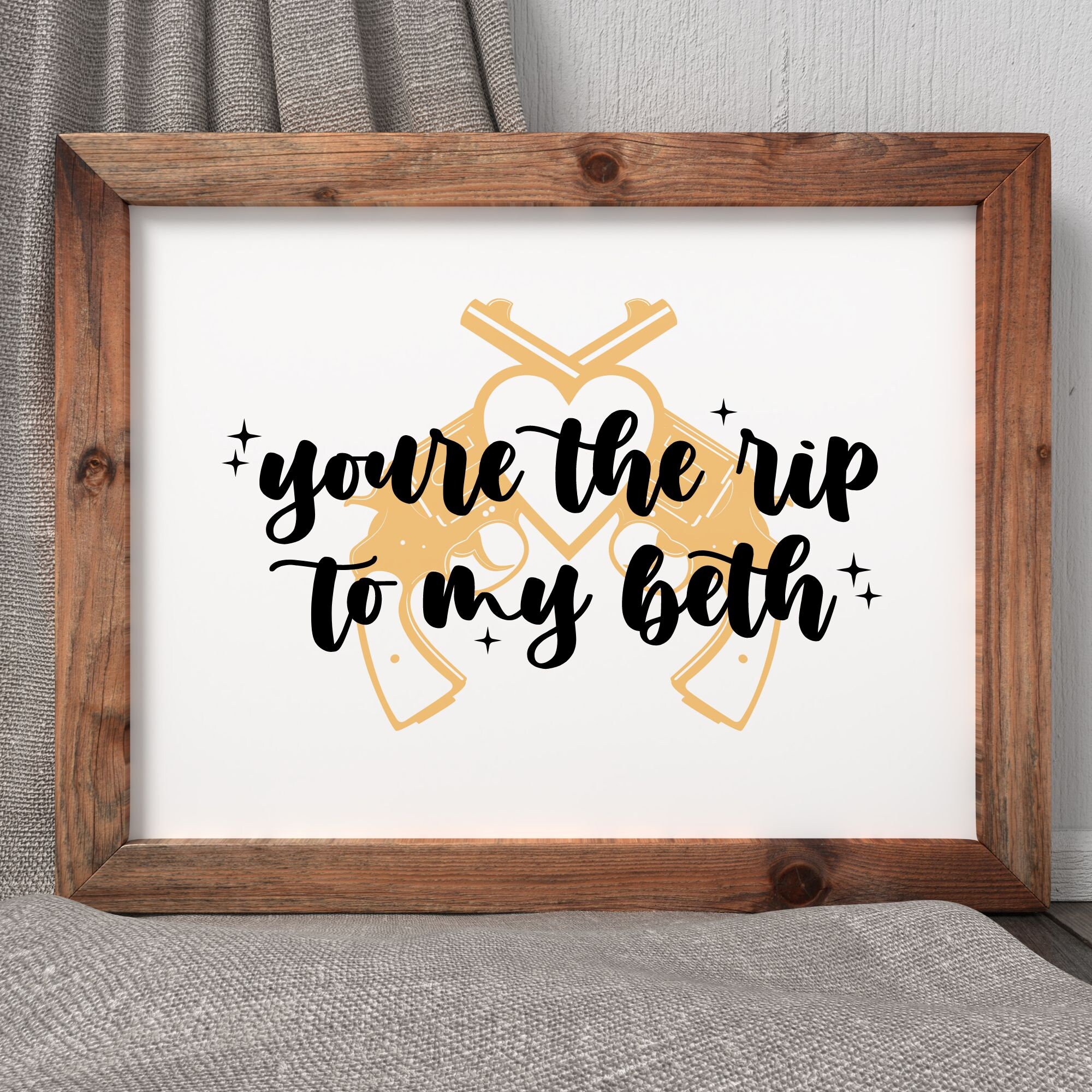 Yellowstone Rip Wheeler Beth Dutton SVG, You're the Rip to My Beth ...