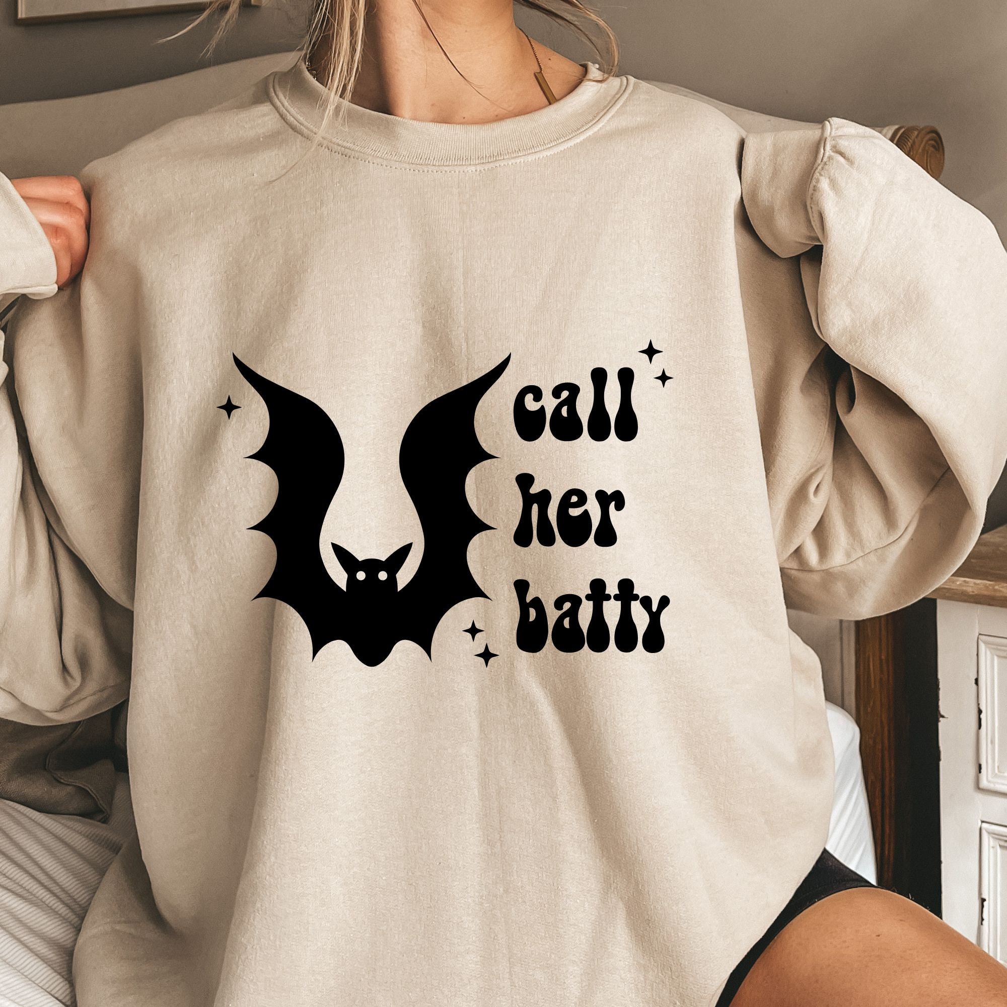 Retro Funny Call Her Batty SVG, Retro Halloween SVG, Retro Fall SVG ...