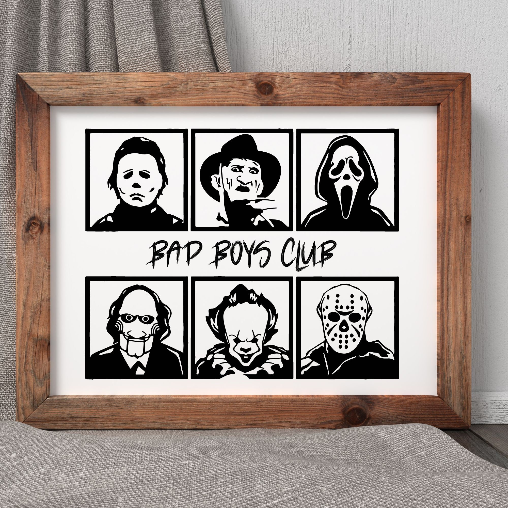 Funny Horror Bad Boys Club SVG, Halloween SVG, Horror SVG, Funny ...