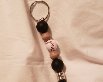 Leather Custom Baseball Keychain - Etsy