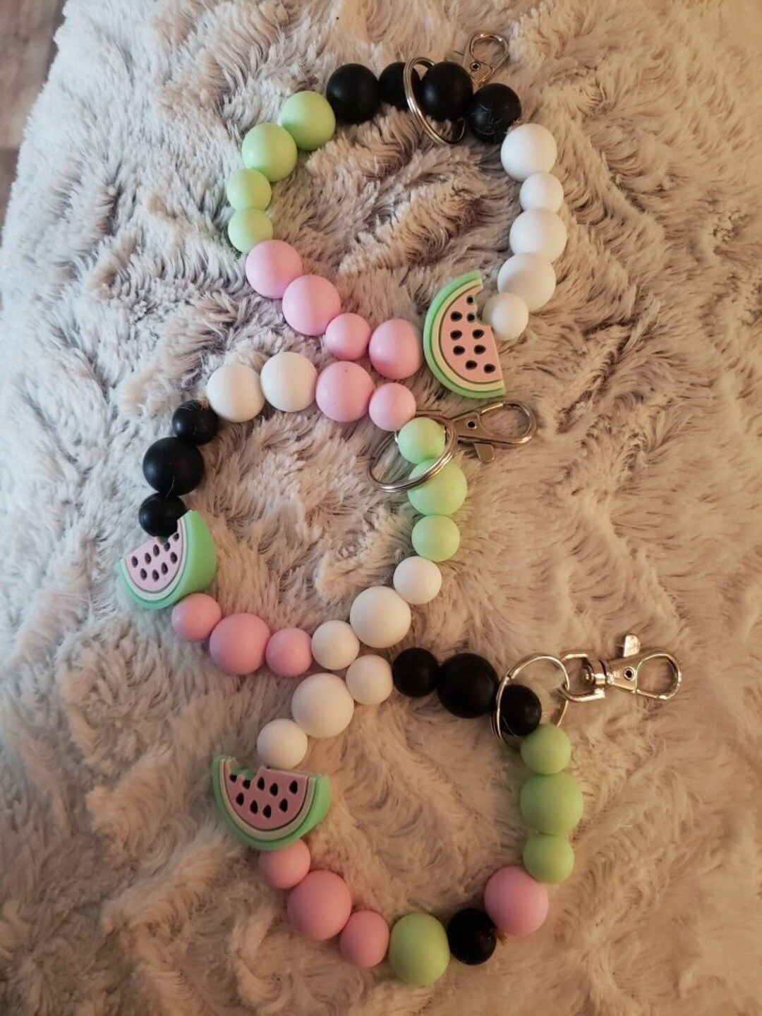 Watermelon Keychain Wristlet - Etsy