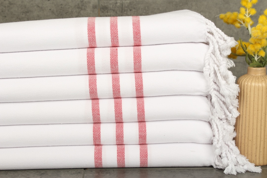 Small Bath Towels, 24x40 Inches Red Cotton Hand Towel, Wedding Favors ...
