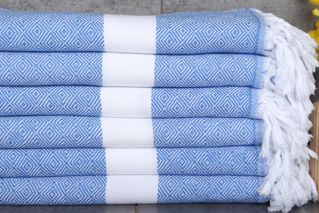 Personalized Gift Box Towel Turkish Bath Towel Blue Towel - Etsy