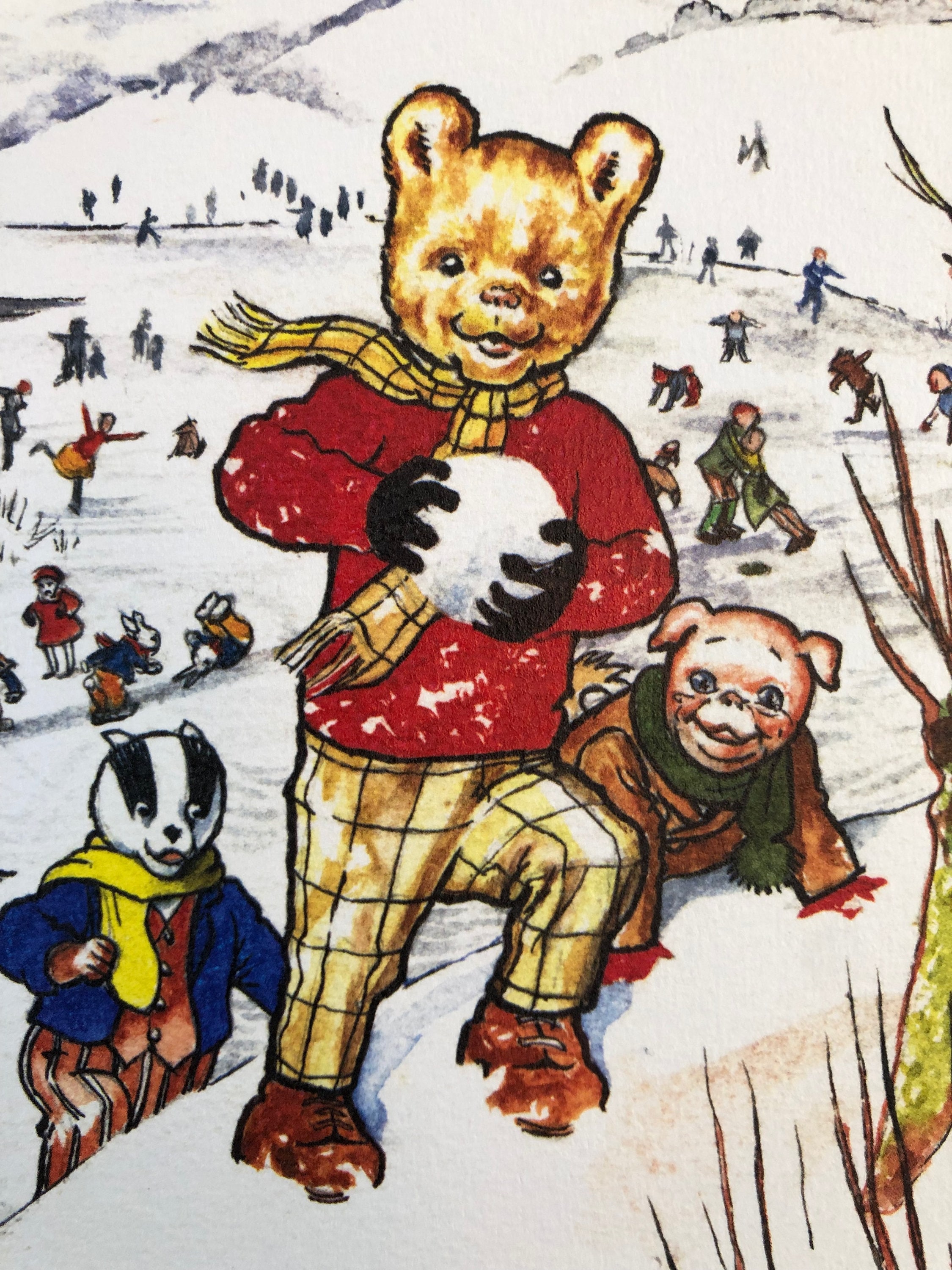 Rupert Bear Watercolour Print by Artist Elizabeth Weatherley - Rupert ...