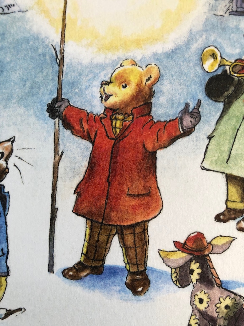 Rupert Bear Watercolour Print by Artist Elizabeth Weatherley - Rupert ...