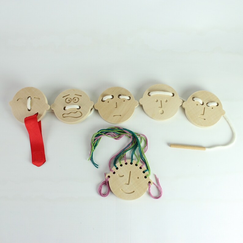 Montessori Emotions Personalised Wooden Feelings Toys for - Etsy