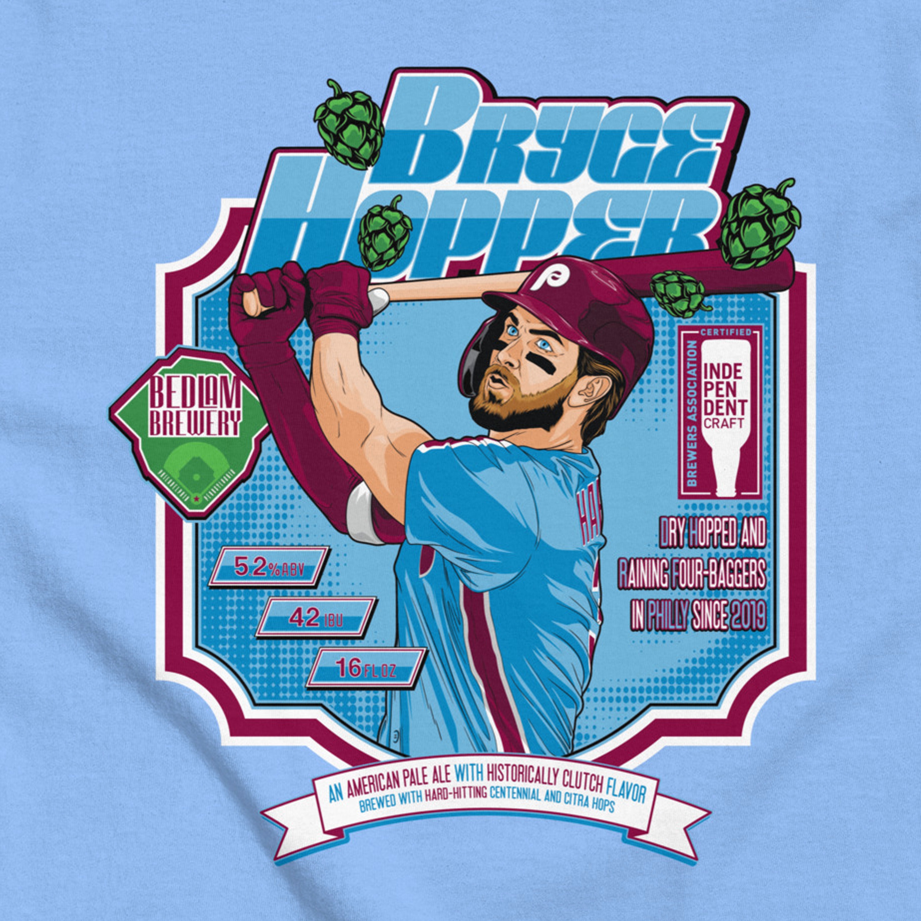 Bryce Harper Fake Craft Beer Label T-shirt - Etsy