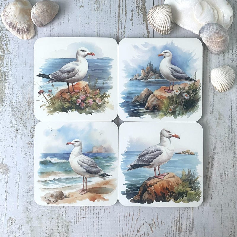 Seagull Coasters - Etsy UK
