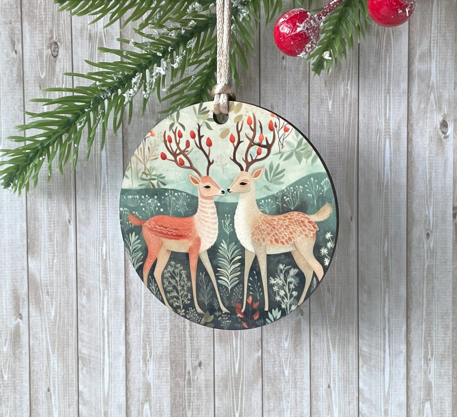 Scandi Design Christmas Baubles Ornaments Set of 4 Tree Decorations - Etsy