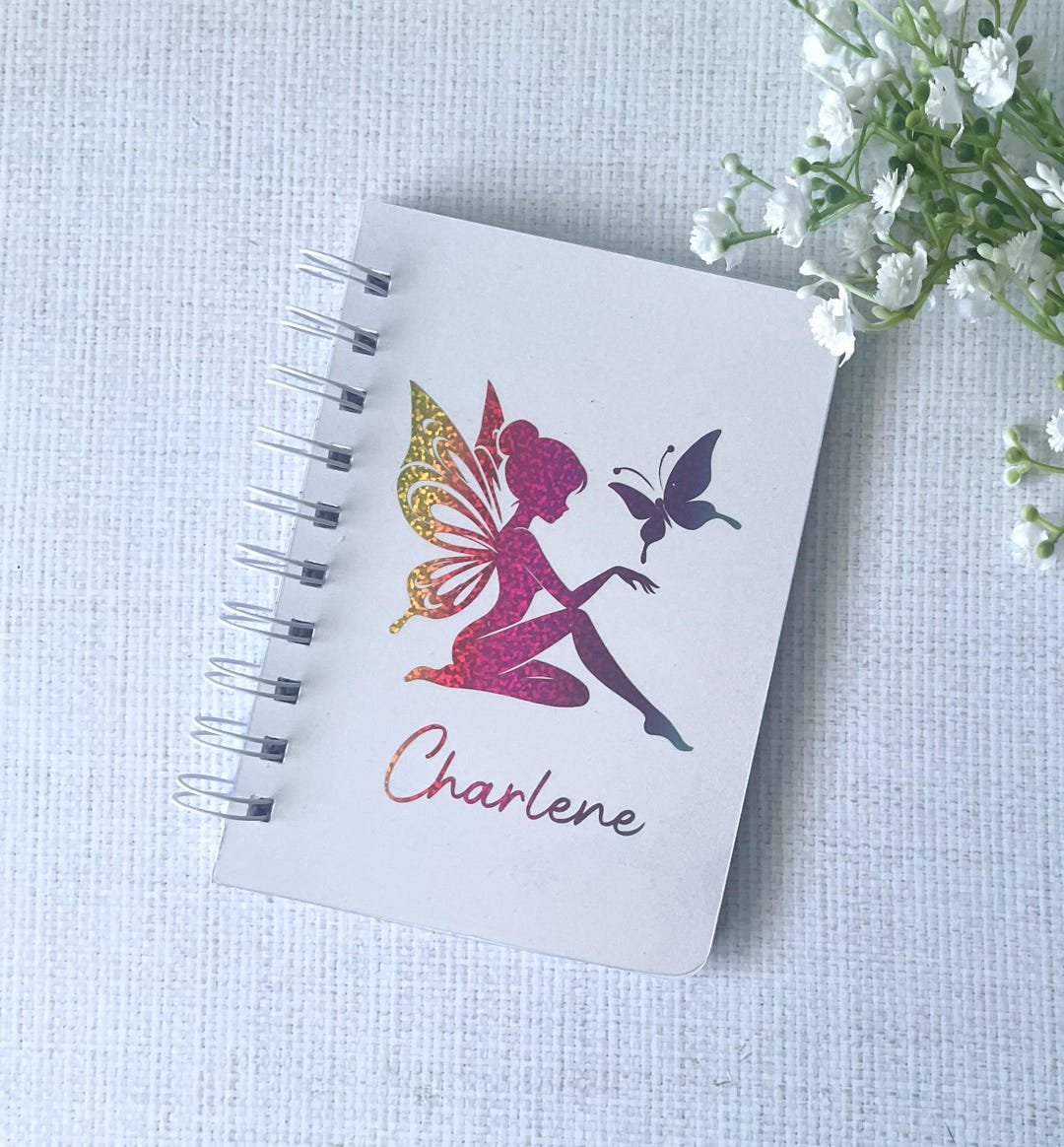 Personalised Fairy Notebook A6 Size Spiral Bound Notepad Journal ...