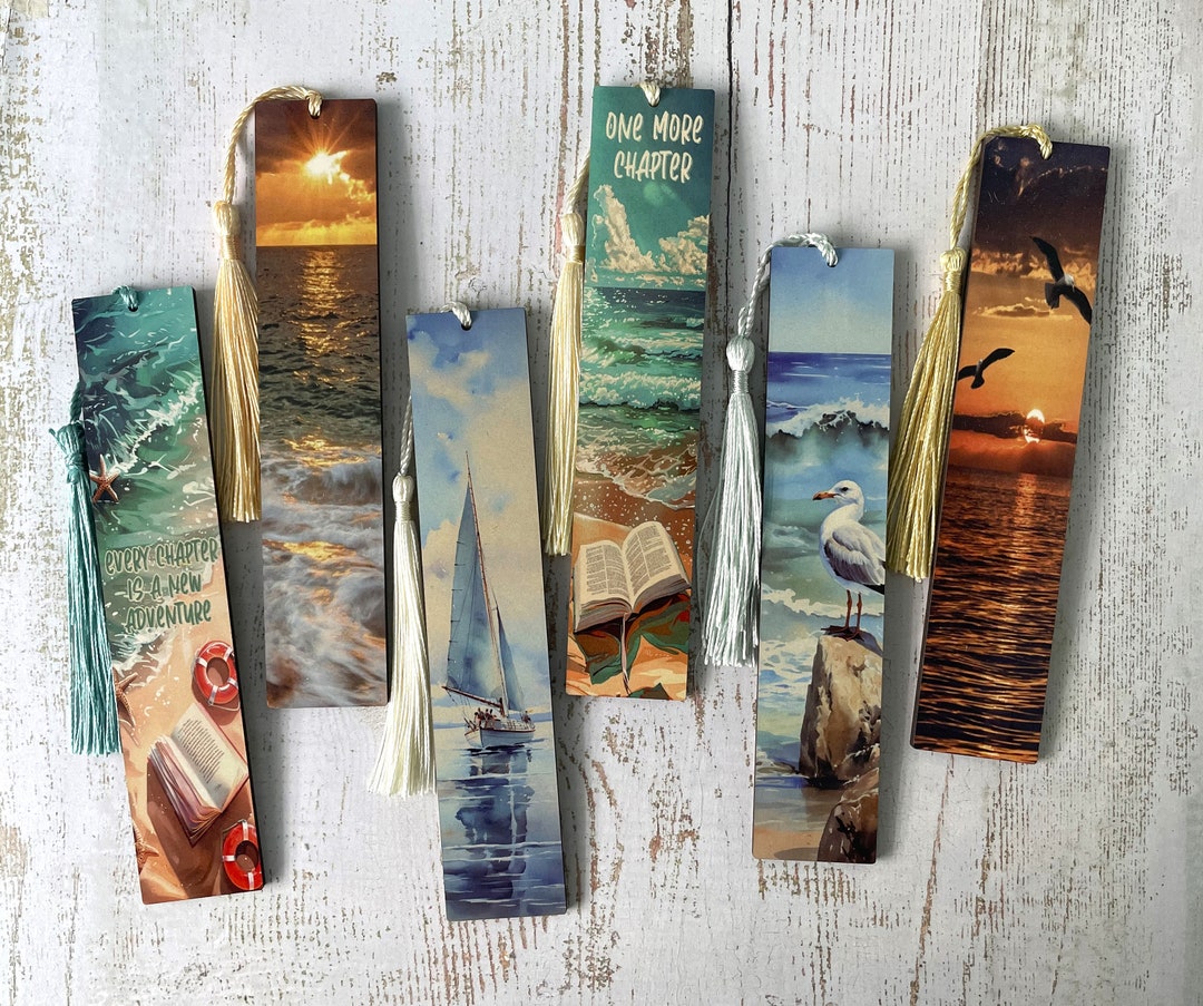 Bookmark Beach Coastal Seaside Summer Theme Bookmarks With Tassel ...