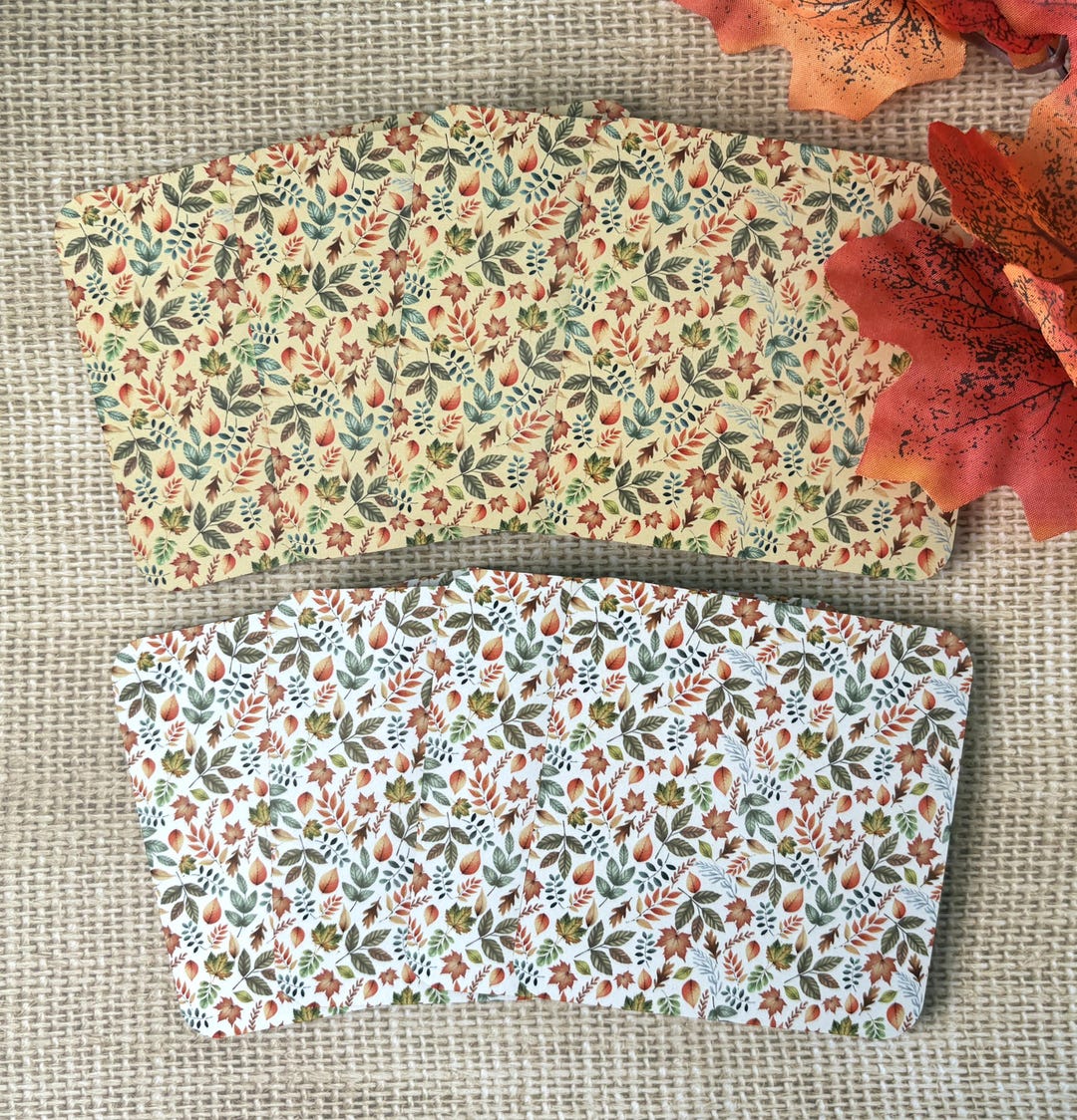 Autumn Leaves Coasters: Cork Backed Halloween Home Decor, Set of 4 - Etsy
