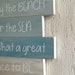 Wooden Coastal Beach Sign Blue Cream Hanging Plaque - Etsy