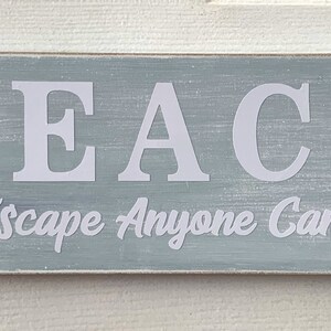 Wooden Beach Sign Best Escape Anyone Can Have Coastal Plaque - Etsy