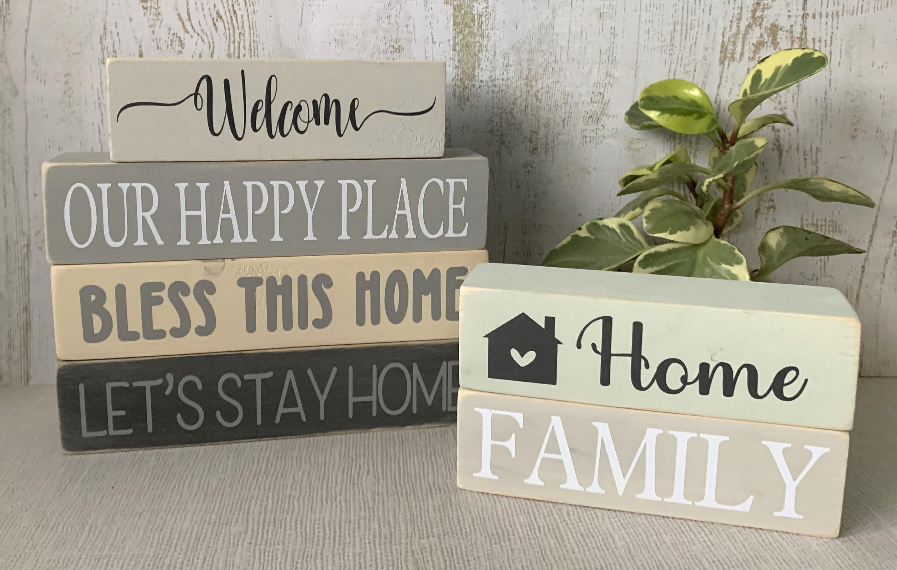 Home Love Family Wooden Stacking Blocks Handmade Signs Grey - Etsy