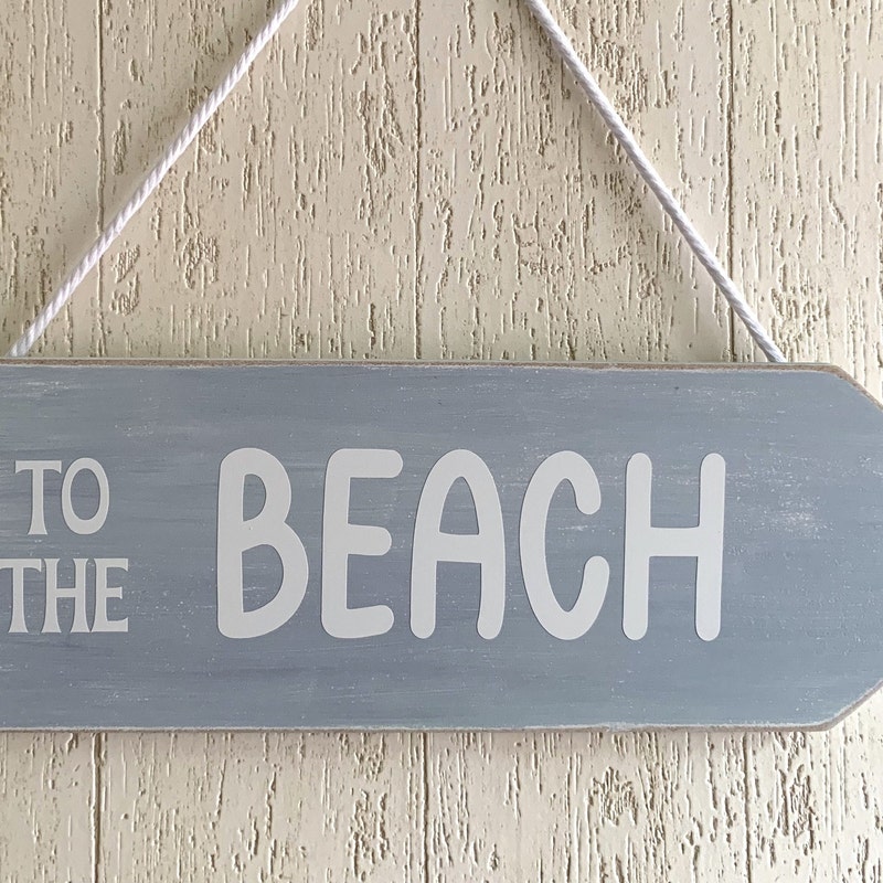 Wood Signs Beach Blue - Etsy UK