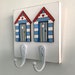 Wooden Beach Hut Hook Rack Plaque Ideal for Keys Leads Bags Etc Coastal ...