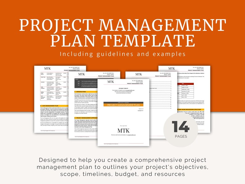 Project Management Template Pack | Ten Fully Editable Word DOCX | PMBOK ...