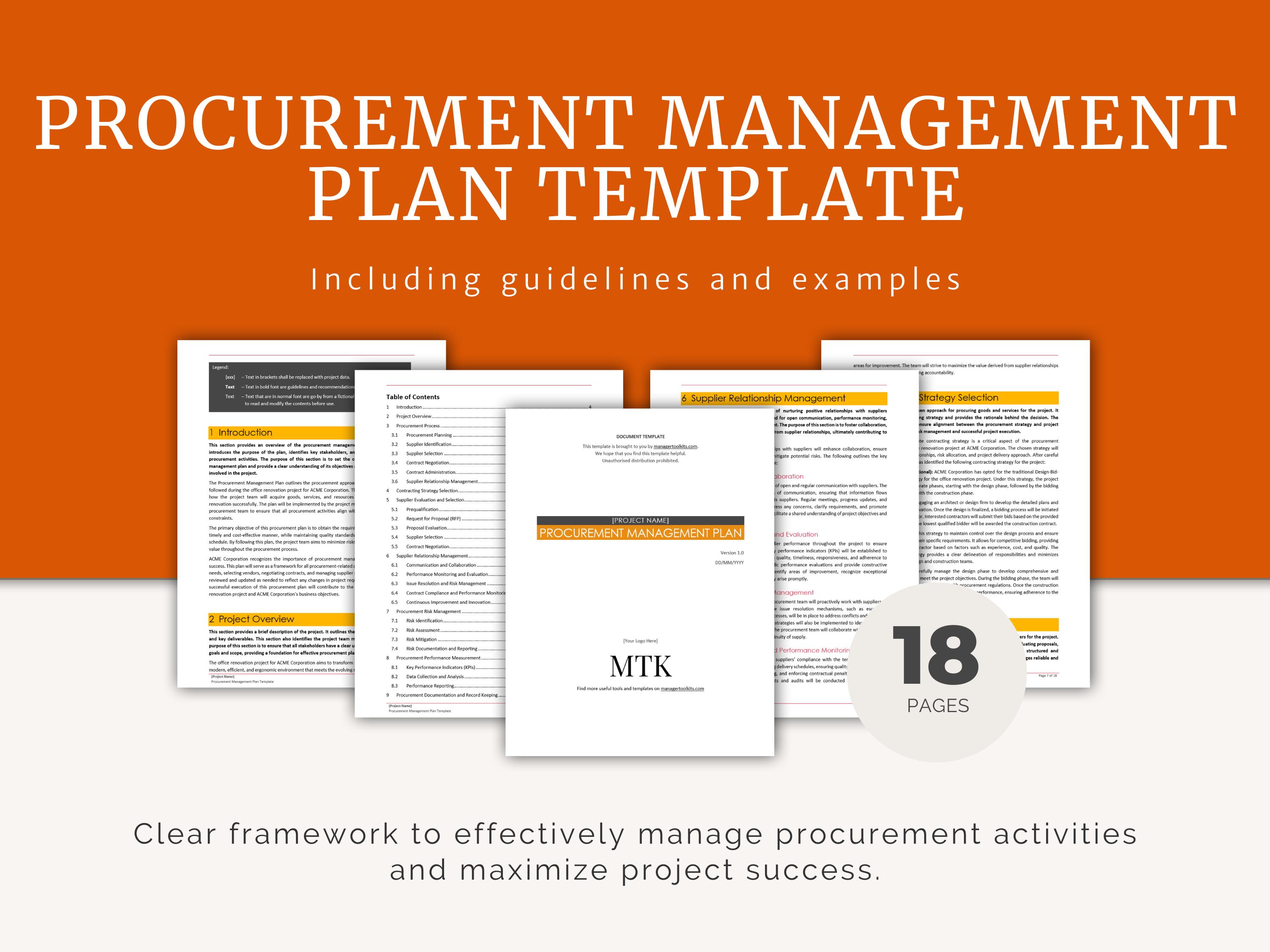 Project Management Template Pack | Ten Fully Editable Word DOCX | PMBOK ...