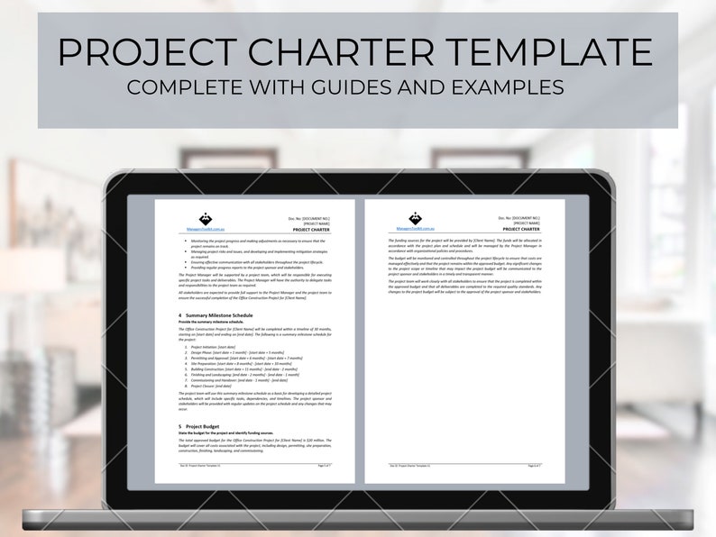 Project Charter Template | Fully Editable MS Word With Examples ...