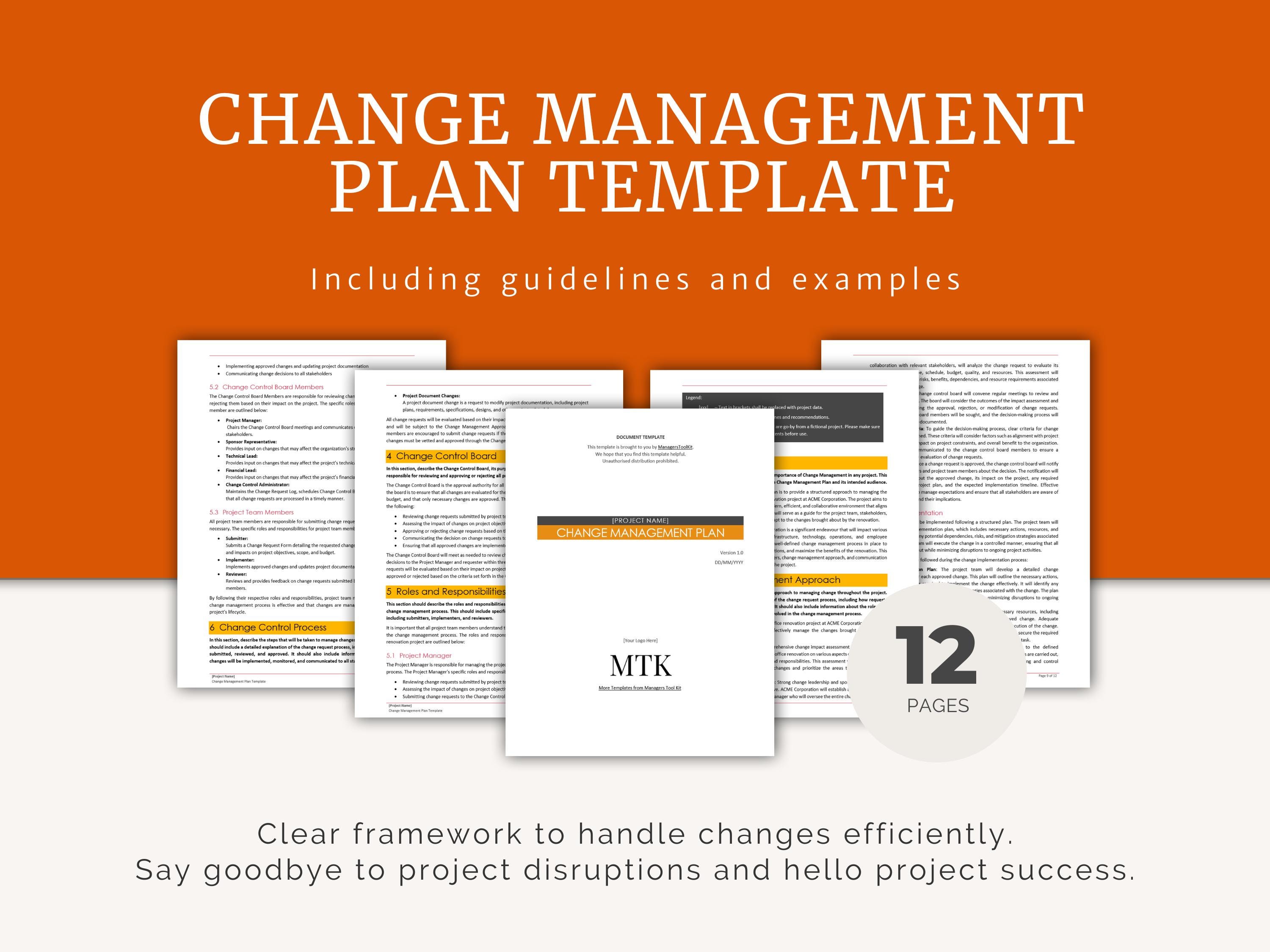 Project Management Template Pack | Ten Fully Editable Word DOCX | PMBOK ...