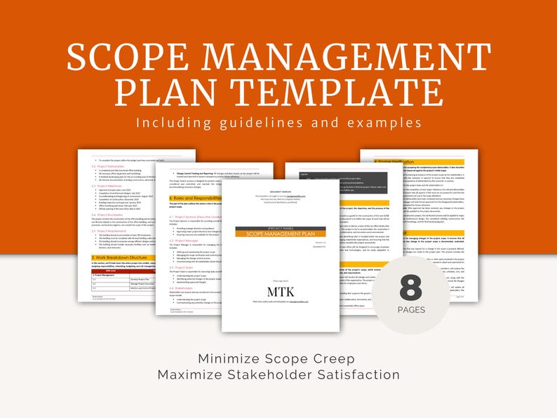 Project Management Template Pack | Ten Fully Editable Word DOCX | PMBOK ...