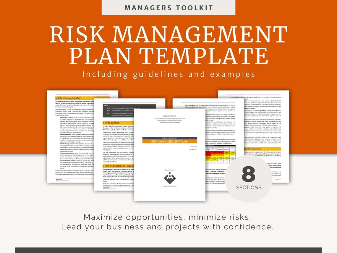 Risk Management Plan Template | Fully Editable MS Word | Project Risk ...