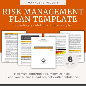 Risk Management Plan Template Fully Editable MS Word Project Risk ...