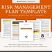 Risk Management Plan Template Fully Editable MS Word Project Risk ...
