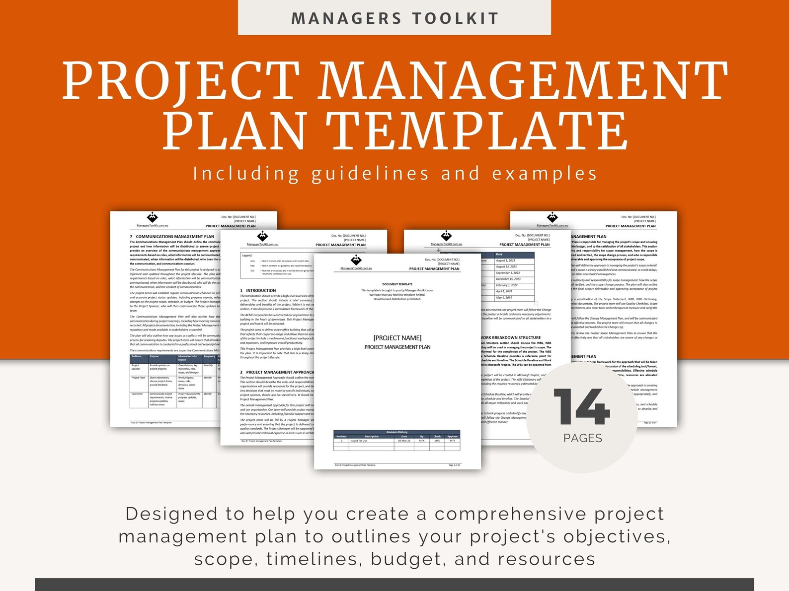 Project Management Template Pack | Ten Fully Editable Word DOCX | PMBOK ...