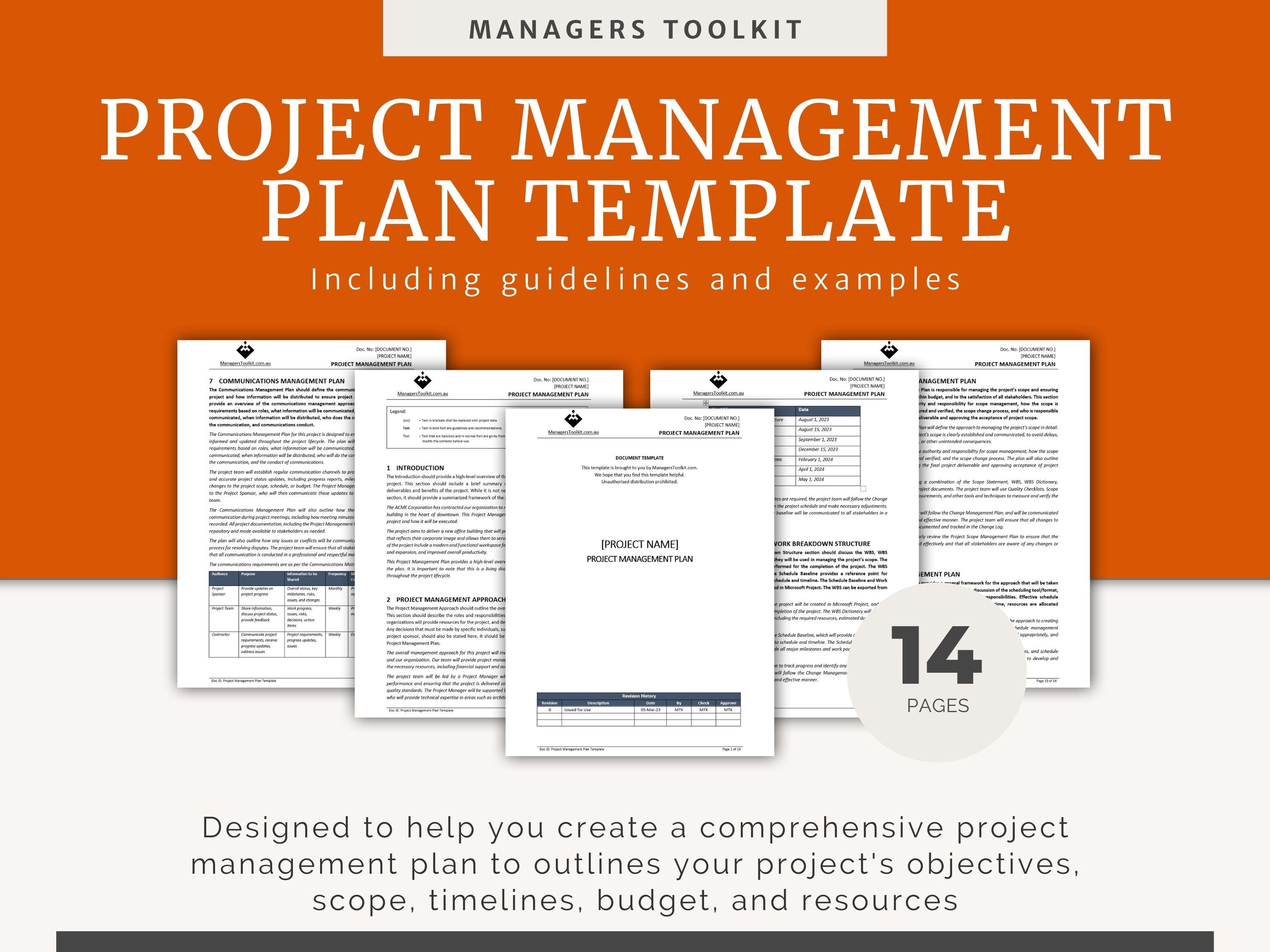 Project Management Template Pack | Ten Fully Editable Word DOCX | PMBOK ...