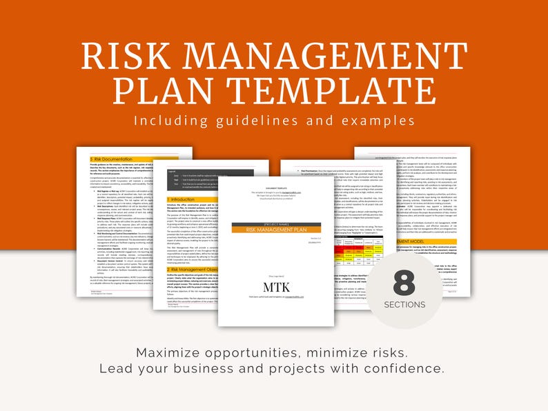 Risk Management Plan Template | Fully Editable MS Word | Project Risk ...