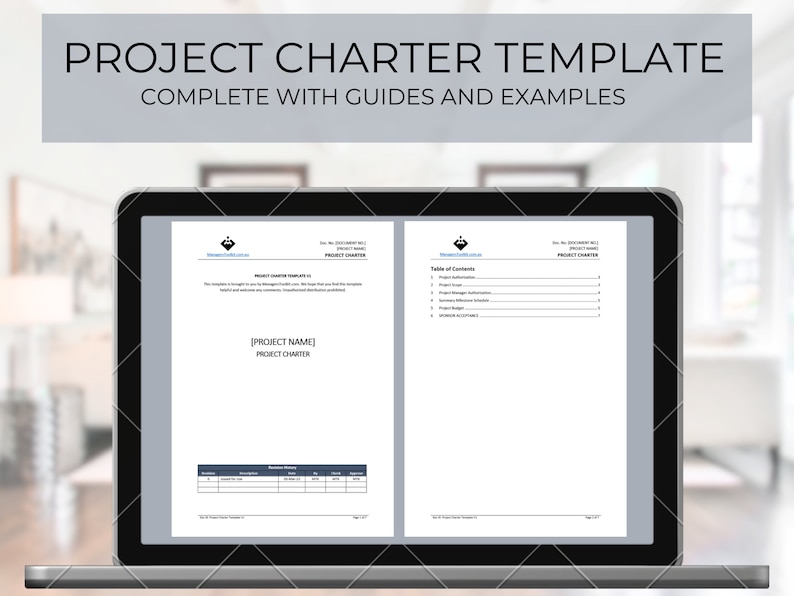 Project Charter Template | Fully Editable MS Word With Examples ...