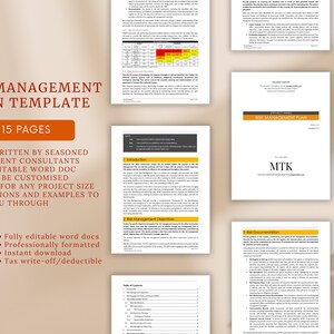 Risk Management Plan Template | Fully Editable MS Word | Project Risk ...