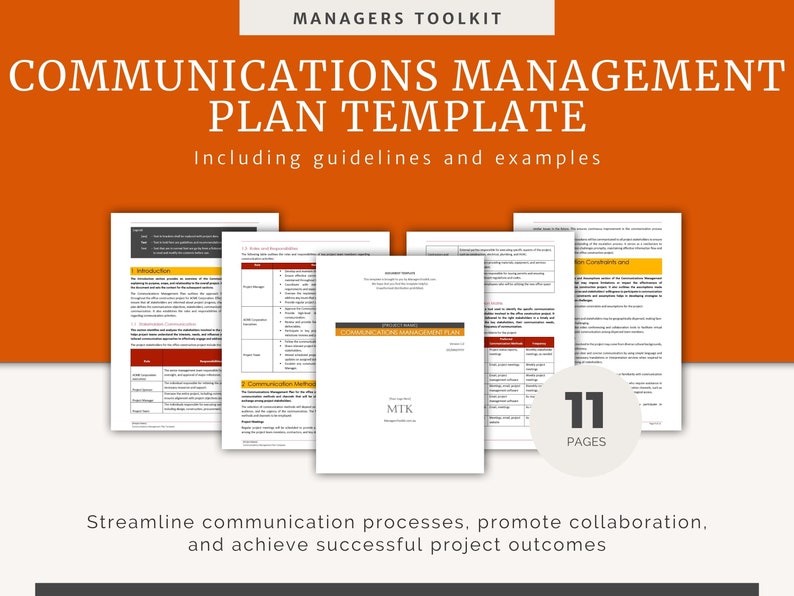 Project Management Template Pack | Ten Fully Editable Word DOCX | PMBOK ...