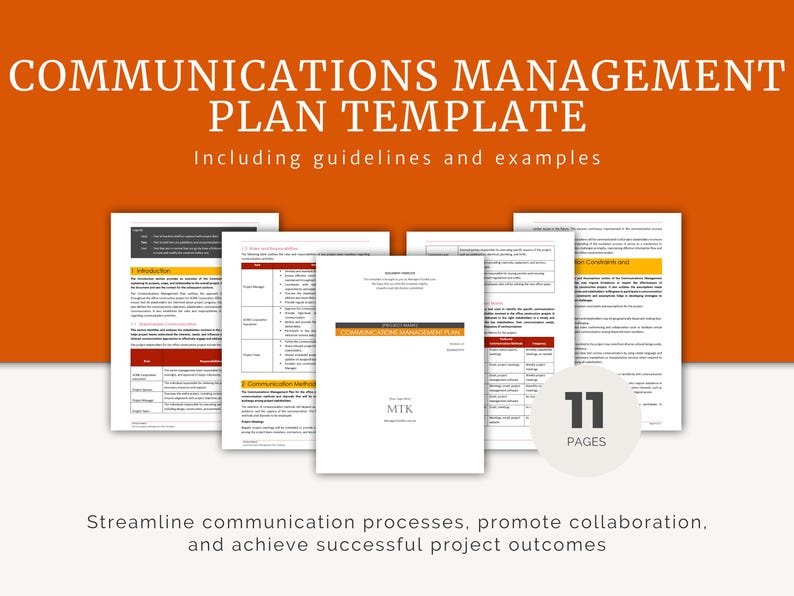 Project Management Template Pack | Ten Fully Editable Word DOCX | PMBOK ...