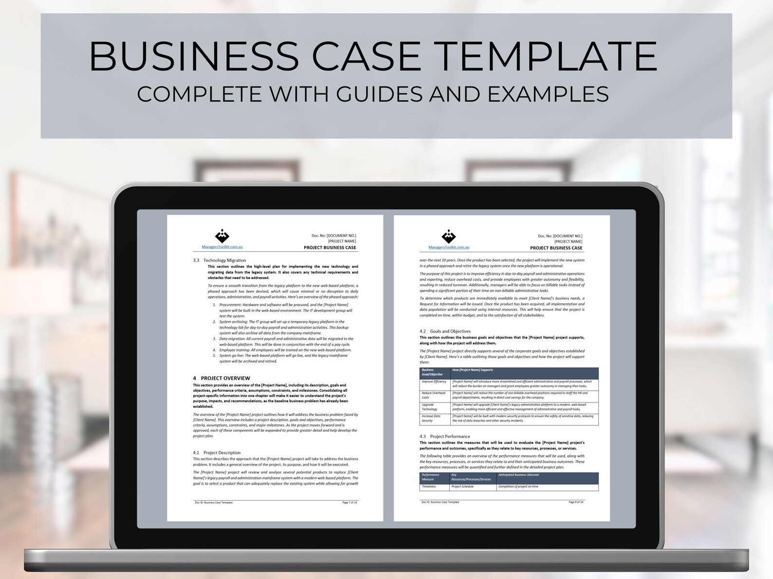 Business Case Template | Fully Editable MS Word With Examples ...