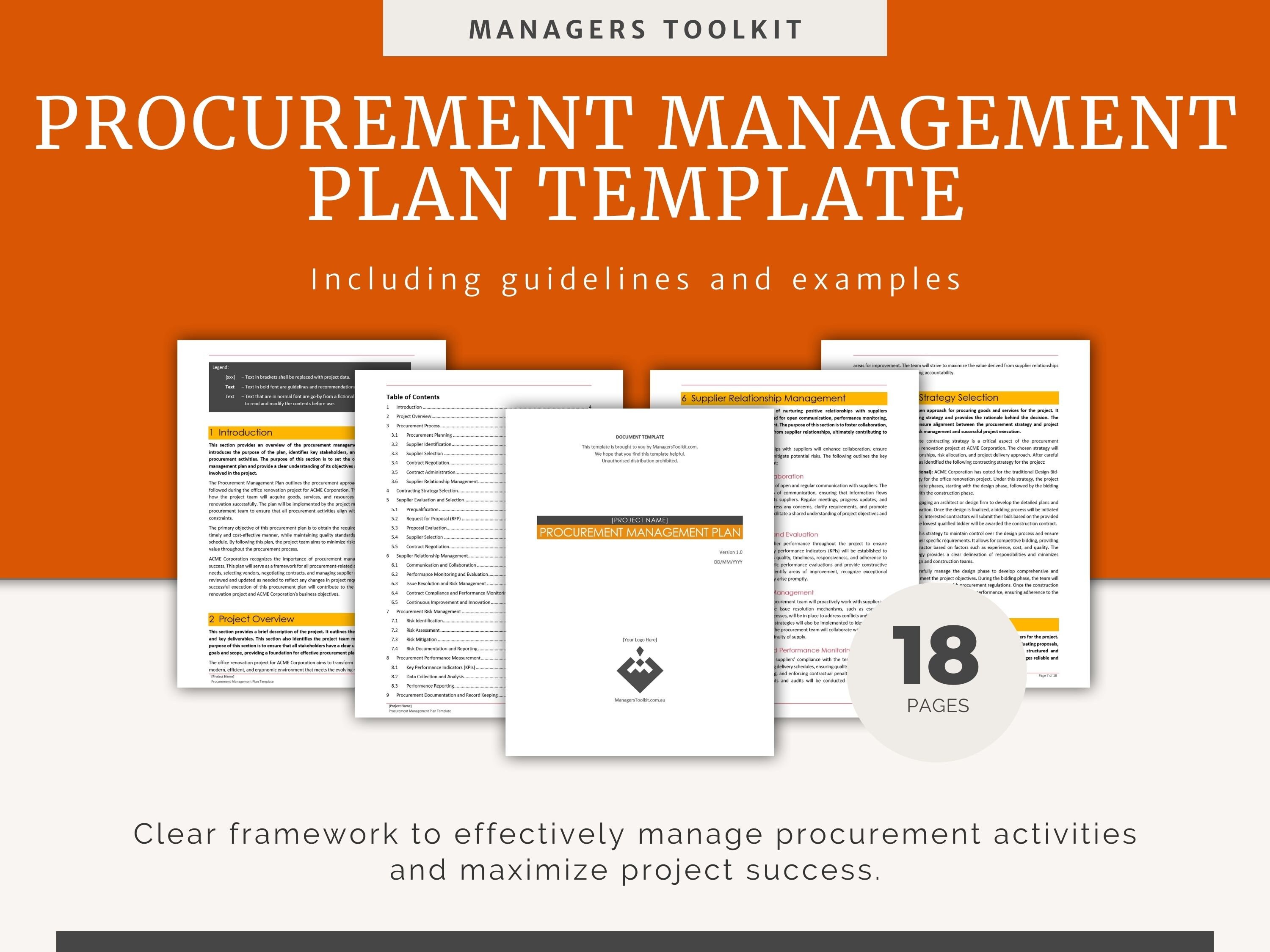 Project Management Template Pack | Ten Fully Editable Word DOCX | PMBOK ...