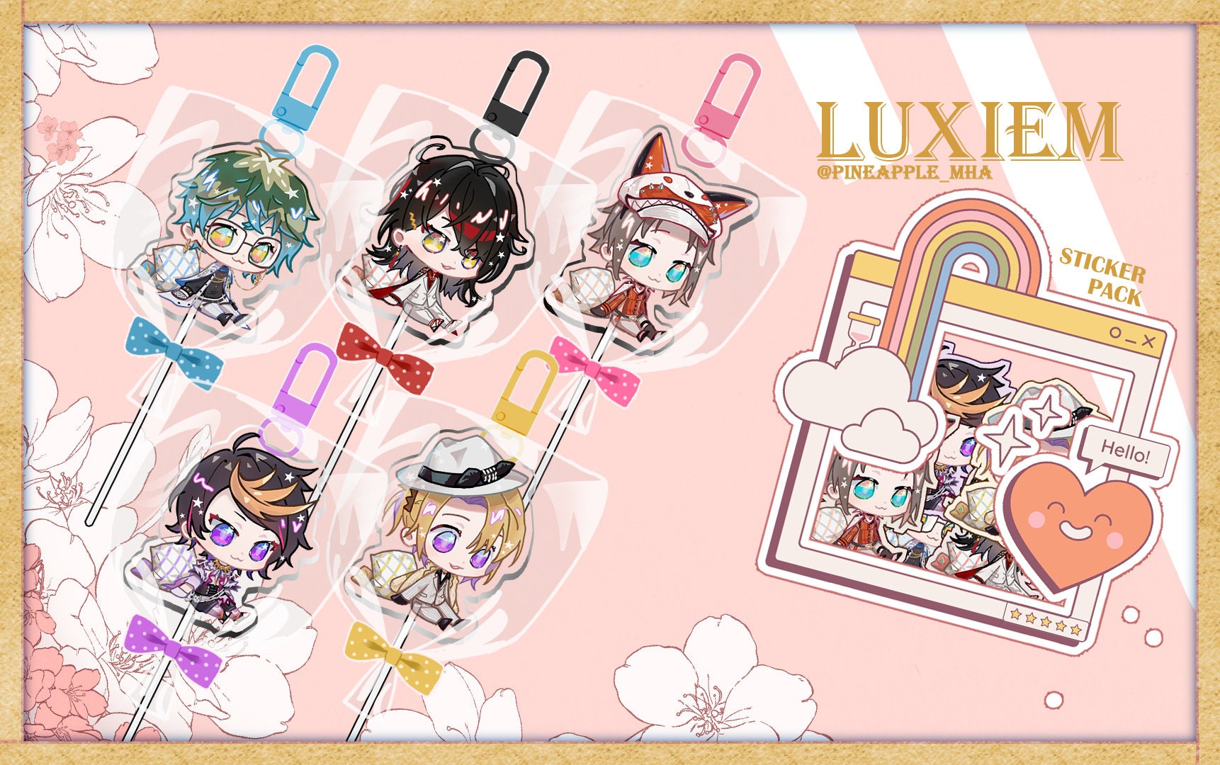 NIJISANJI EN Vtuber LUXIEM Acrylic Lollipop and Sticker - Etsy UK