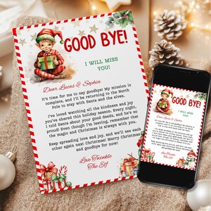 Elf Good Bye Letter, Elf I'm Back Letter From Elf, Editable Elf Hello ...