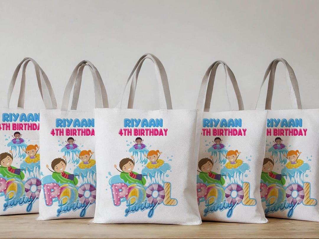 Personalized Pool Party Treat Bag, Birthday Party Favors, Pool Party ...