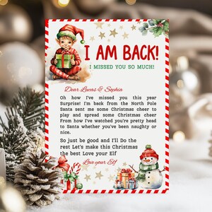 Elf Good Bye Letter, Elf I'm Back Letter From Elf, Editable Elf Hello ...