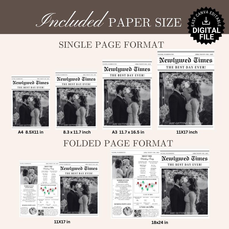 Bachelorette Post Template for Hen Party Newspaper Newsletter ...