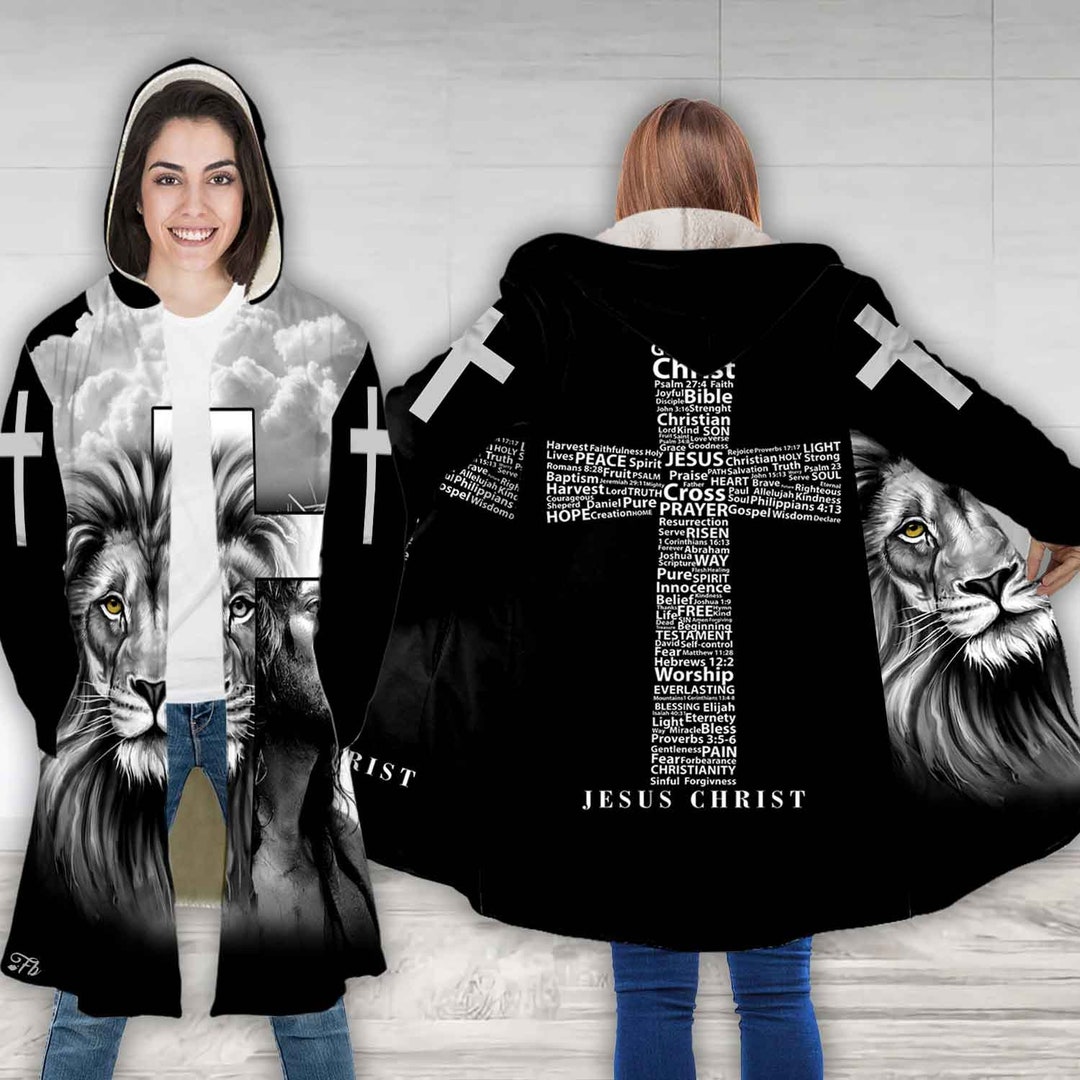 Jesus Christ Cloak Jesus Lion Hooded Cloak Jesus Cross - Etsy