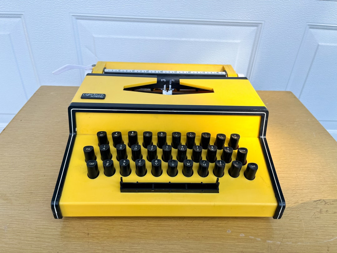 Bright Yellow Jcpenney Light Touch Manual Typewriter With - Etsy